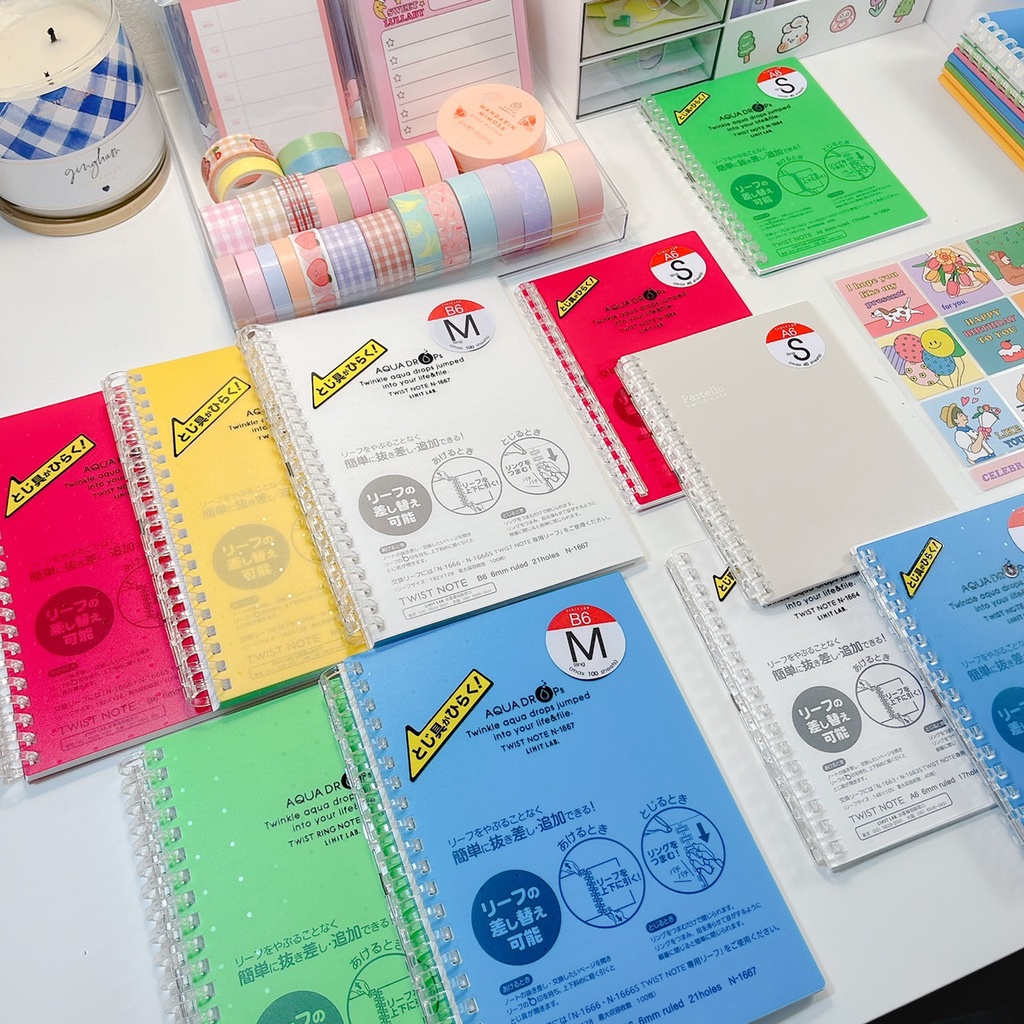 LIHIT Twist Ring Note A6 / B6 (สมุดโน๊ตเปลี่ยนไส้ได้) N-1664 / N1667 ...