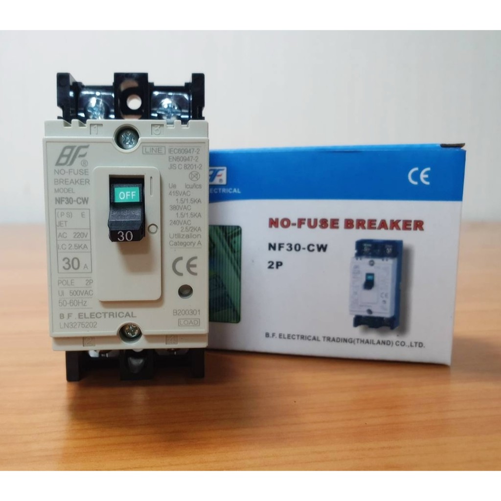 BF โนฟิวส์ เบรกเกอร์ NF-30-CW 2P 10A,30A | Shopee Thailand