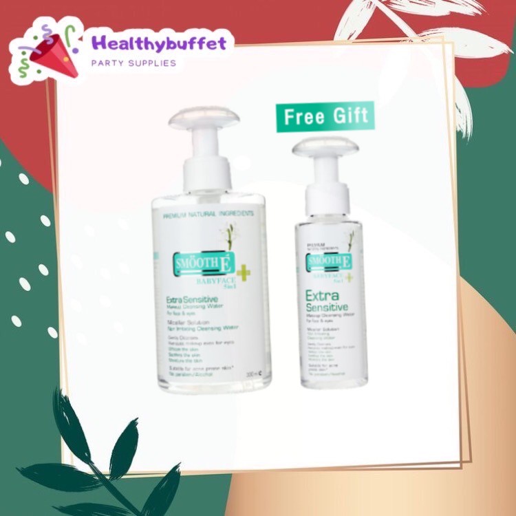 แพคคู่ (300ml. แถม 100ml.) Smooth E Extra Sensitive Makeup Cleansing ...