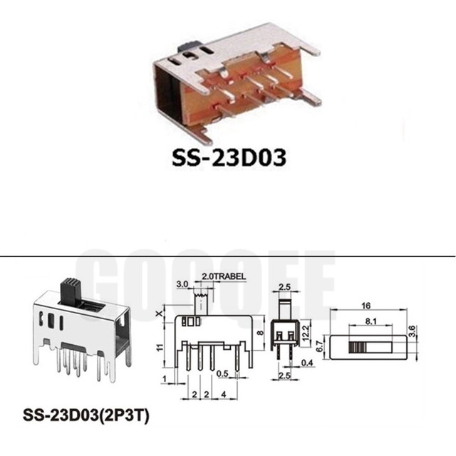 สวิตช์สไลด์เกียร์ ขนาดเล็ก SS12D00 จำนวน 5 10 ชิ้น | Shopee Thailand