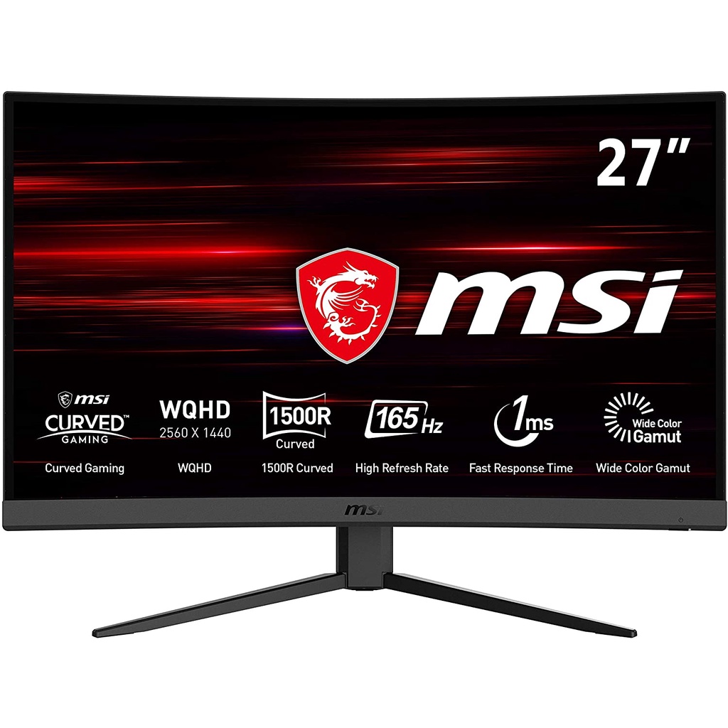 MSI Optix G27CQ4 Curved Gaming Monitor - 27" 16:9 WQHD (2560 x 1440 ...