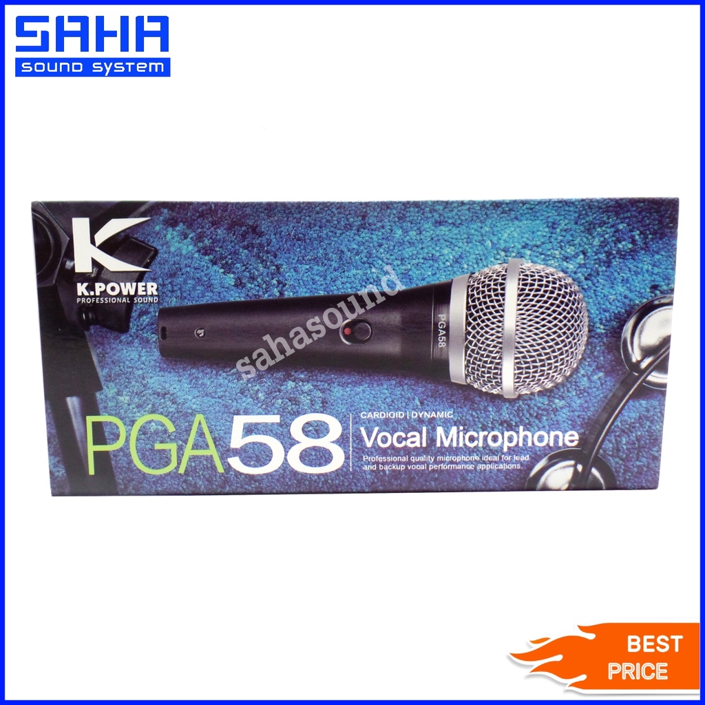 K-POWER PGA-58 ไมโครโฟน พร้อมสาย ไมค์สาย (สายไมค์ยาว 4.5 เมตร) sahasound - สหซาวด์ | Shopee Thailand