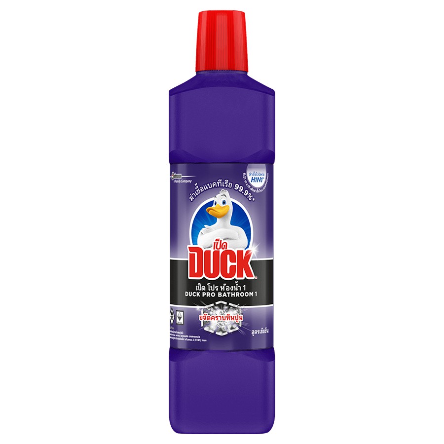 Duck Pro Bathroom Cleaner 1 เป็ด โปร ผลิตภัณฑ์ล้างห้องน้ำ สีม่วง 450 ...