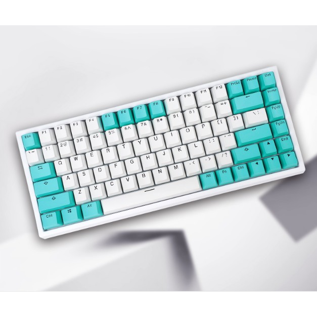 Keycool KC84 WHITE BLUE คีย์บอร์ด gaming keyboard 75% 84 บลูทู ธ ...