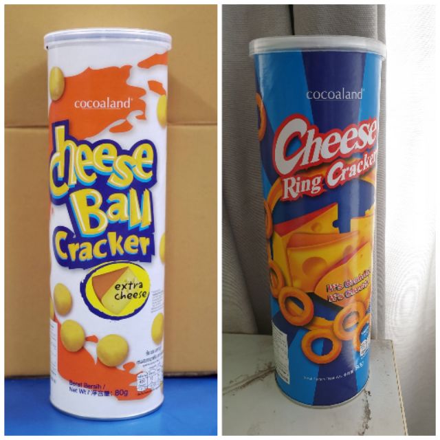 Cheese Ring cracker ชีสริงค์ ชีสบอล แคร็กเกอร์ กระป๋อง 80 กรัม | Shopee ...
