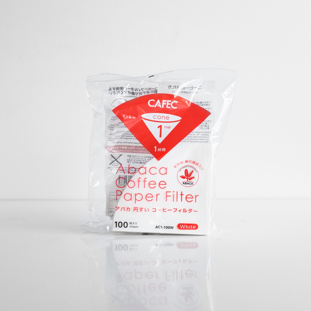 Cafec Abaca Paper Filter 1 Cup [ Cone Shape ] | Shopee Thailand