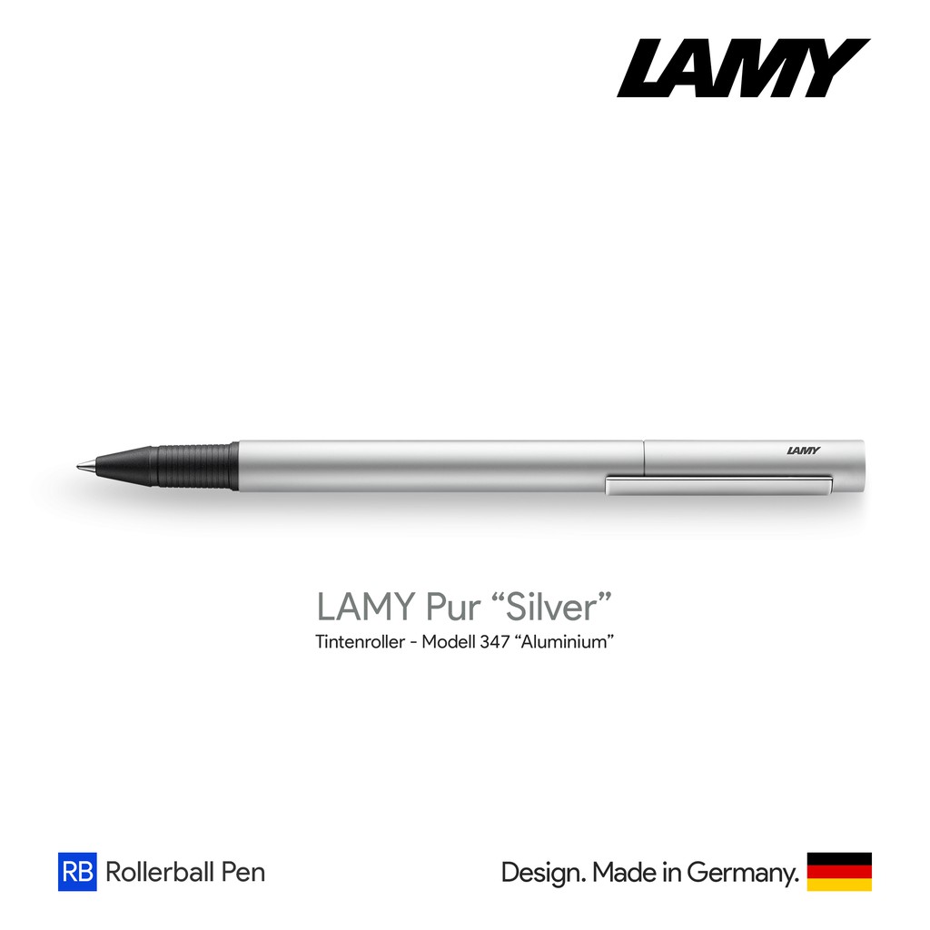 Lamy Pur "Silver" Rollerball Pen - ปากกาโรลเลอร์บอลล์ลามี่เพอร์ สีเงิน ...