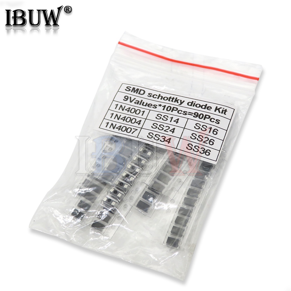 ชุดไดโอดช็อตสกี 1N4001 1N4004 1N4007 SS14 SS24 SS34 SS16 SS26 SS36 SMD ...