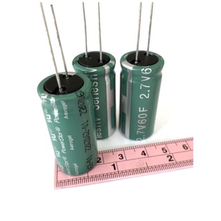 (ชุด6ตัว) 60F 2.7V 60ล้านไมโคร /18x40mm Super Capacitor 60F2.7V 60F 2 ...