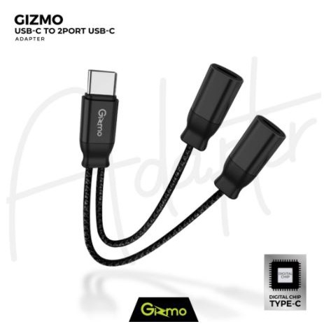 Gizmo Newๆๆๆ GA012 สายแปลงเชื่อมต่อ USB Type-c to 2 port Type-c สำหรับหูฟัง และสำหรับชาร์จ ...