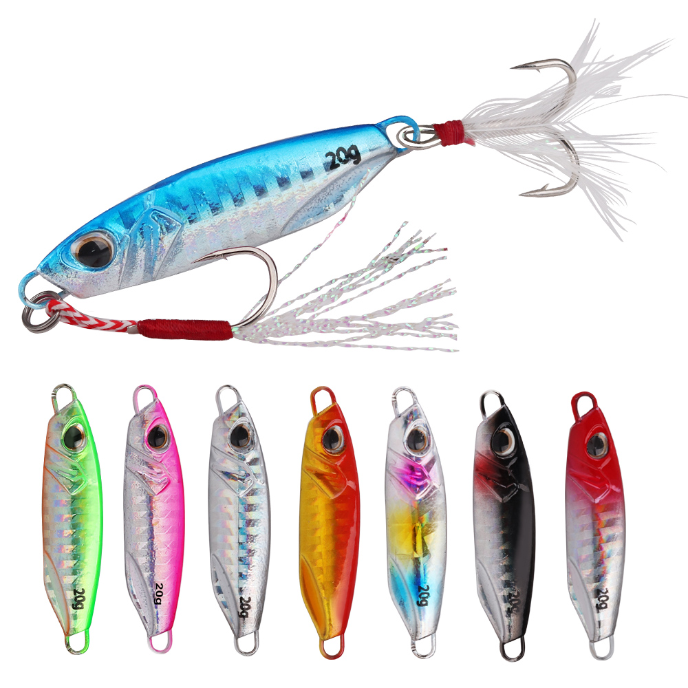 FTK 1pc Metal Cast Jig Spoon 10g/20g/30g/40g Shore Casting Jigging Lead Fish Sea Bass Fishing ...