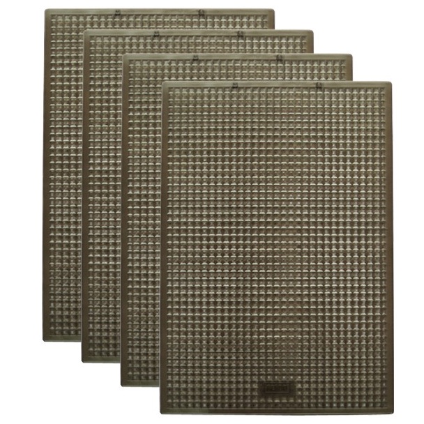 LEOMAX แผ่นเรียบ PVC RUBY ใหญ่ - ดำใส (1x4) ชุด 4 ชิ้น | Shopee Thailand