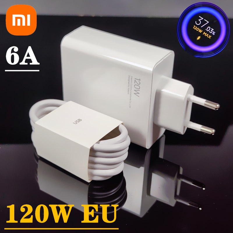 Xiaomi charger 120W EU Original Fast Turbo charge 6A type C Cable For ...