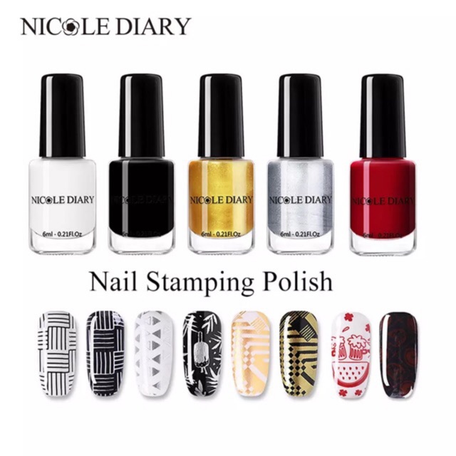 สีปั๊มเล็บ Nicole Diary Nail Stamping Polish | Shopee Thailand