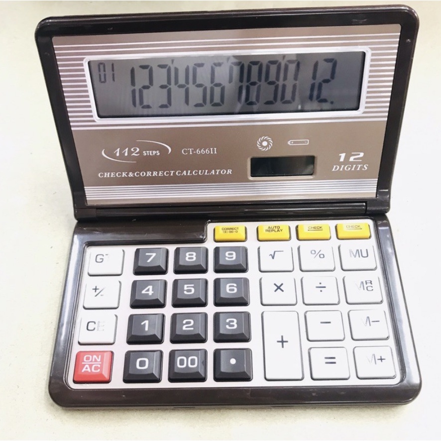Cayina เครื่องคิดเลข พกพา เครื่องคิดเลขพับได้ ตั้งฃโต๊ะ ขนาดใหญ่ 12 ...