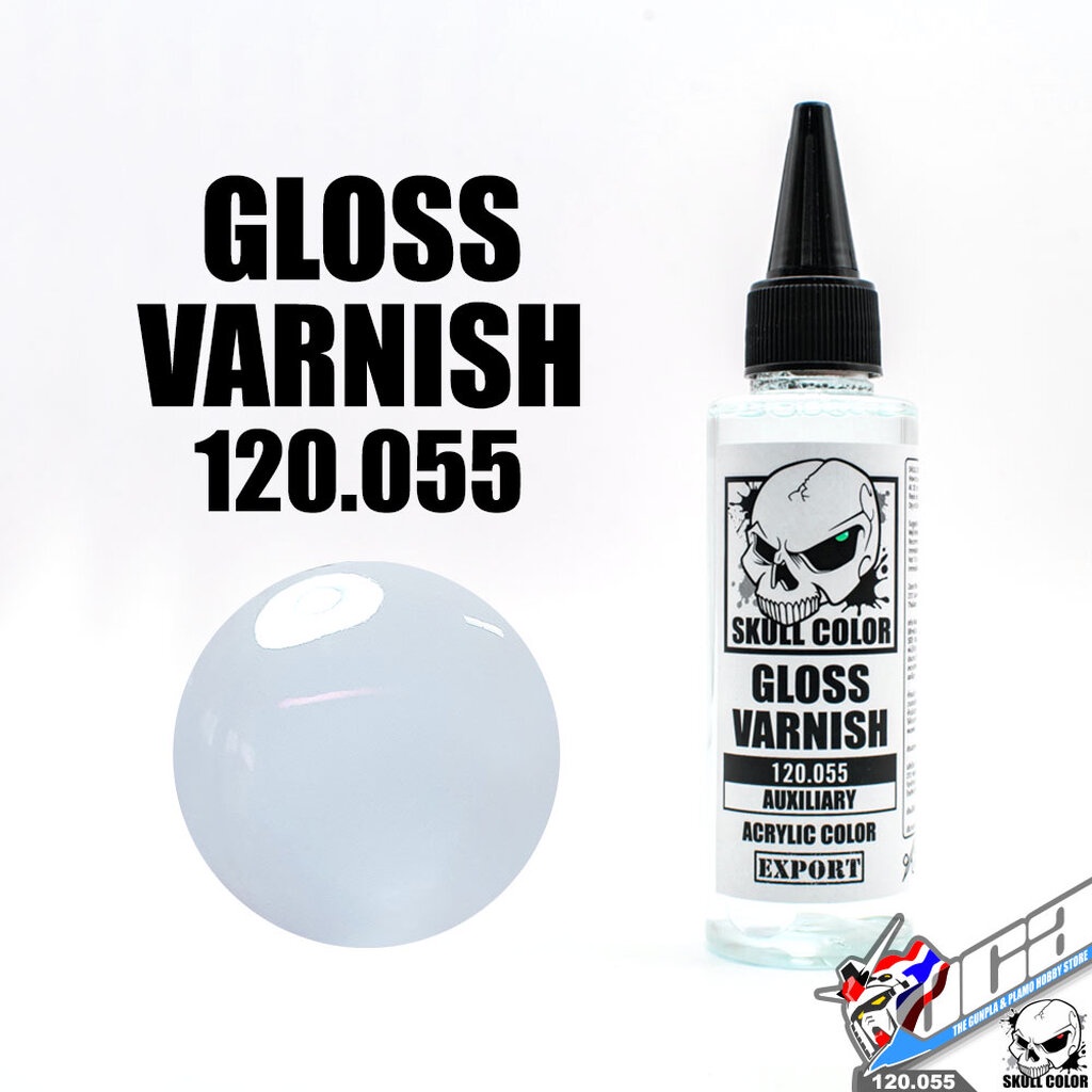 SKULL COLOR 120.055 GLOSS VANISH ACRYLIC 60ML AUXILIARY สีอะครีลิกสำหรับพลาสติก โมเดล VCA GUNDAM ...