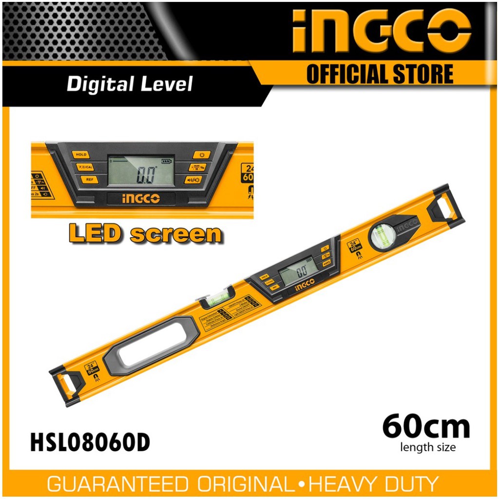 INGCO ระดับน้ำอลูมิเนียม 60 ซม. HSL08060D | Shopee Thailand