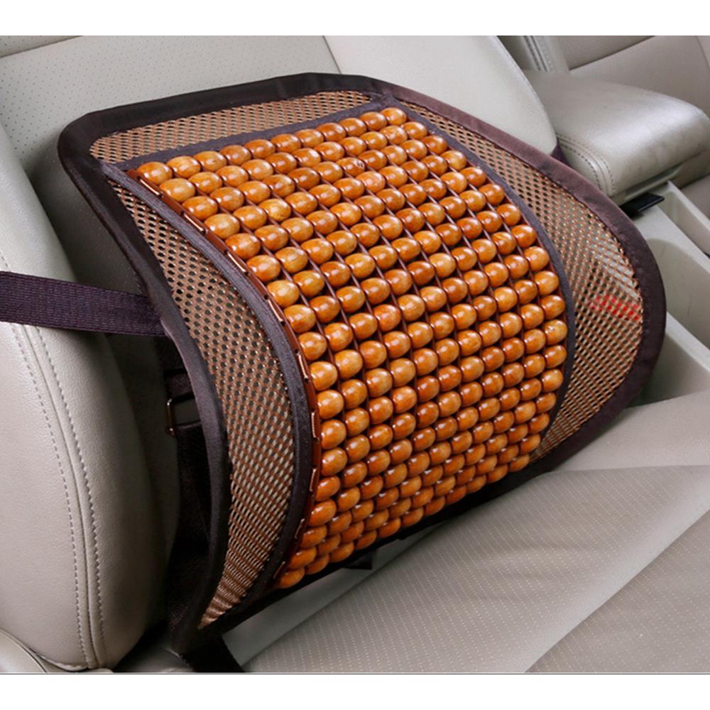 แผ่นรองแก้ปวดหลัง Lumbar Mesh Bamboo Car Seat Cover Cushion Back ...