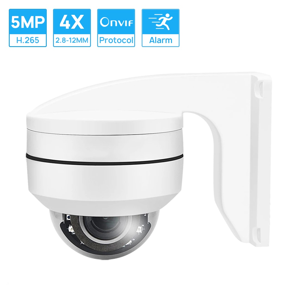 Hamrol 5MP PoE 48V Camera PTZ IP Camera Outdoor Dome Camera Onvif IR ...