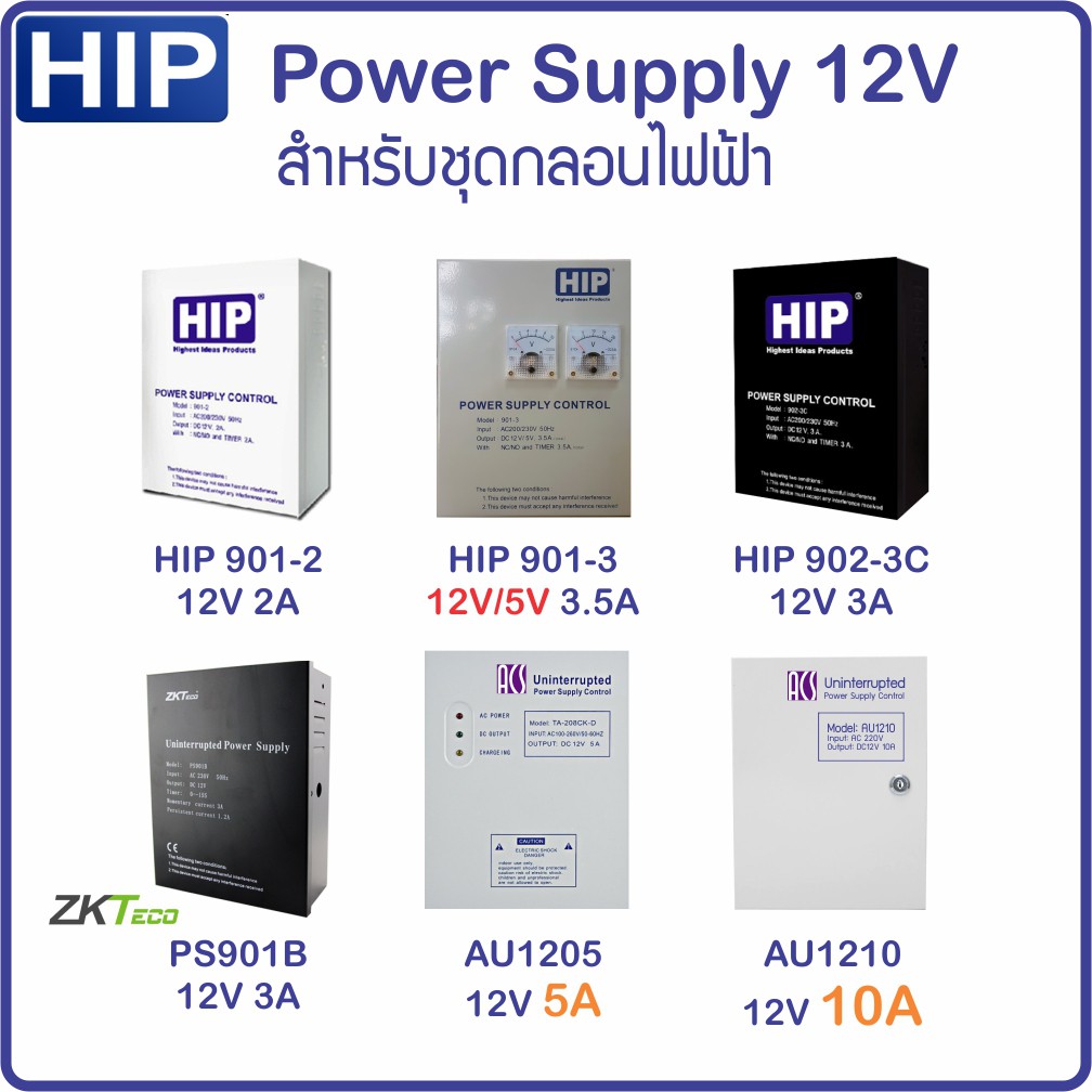Power Supply for Access Control ชุดจ่ายไฟ เครื่องสำรองไฟ สำหรับกลอน ...