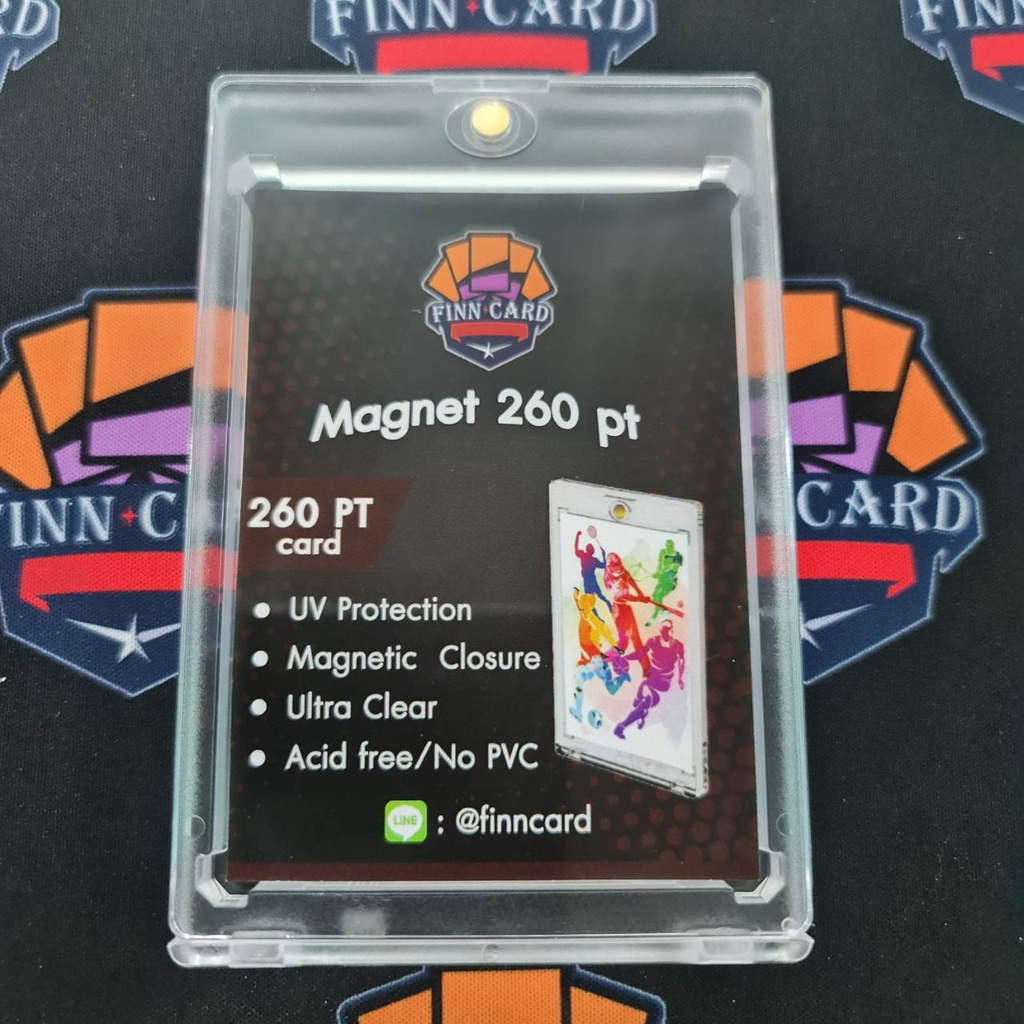 [FINNCARD] Finncard Magnet ป้องกัน UV แม็กเน็ตใสวิ๊ง ใส่การ์ดสะสม หมุดทอง ขนาด35pt-180pt มีฟิล์ม ...