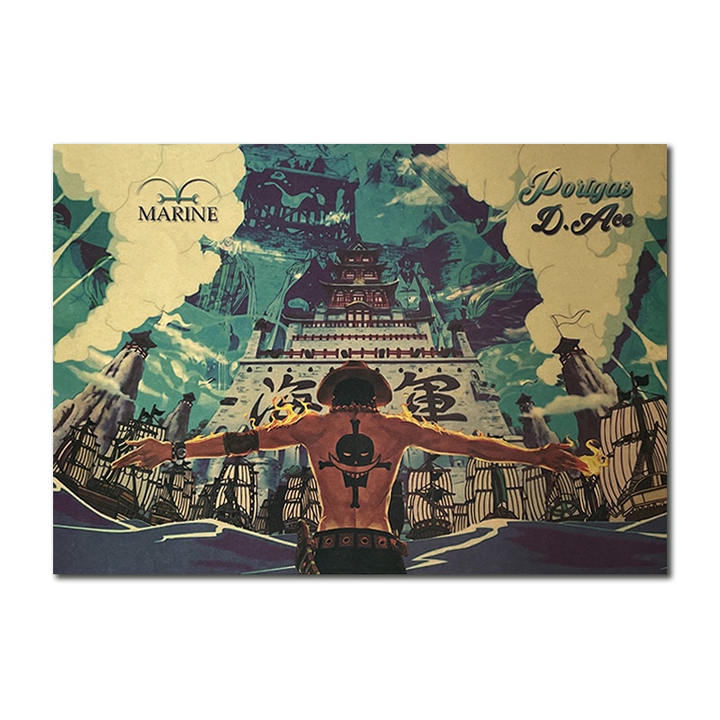 One Piece 132 Nostalgic Retro โปสเตอร์กระดาษคราฟท์สําหรับติดตกแต่งผนัง ...
