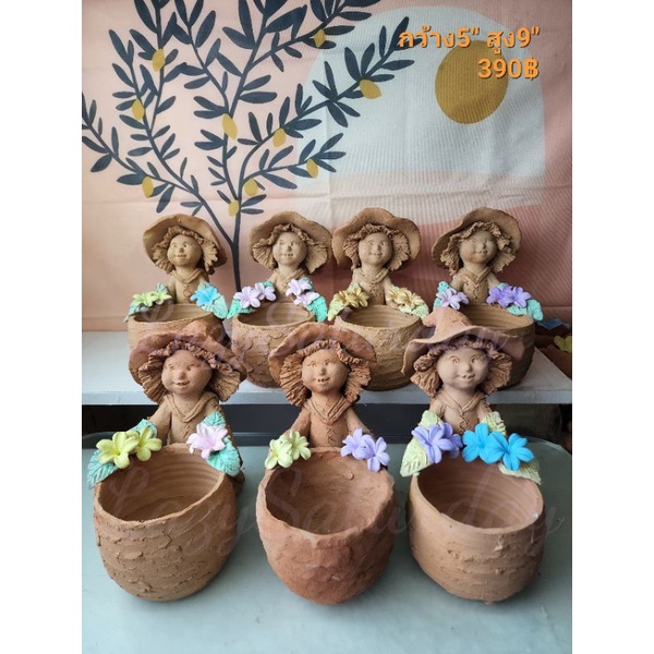 กระถางปลูกต้นไม้ กระถางดินเผา กระถางดินเผาด่านเกวียนโคราช | Shopee Thailand