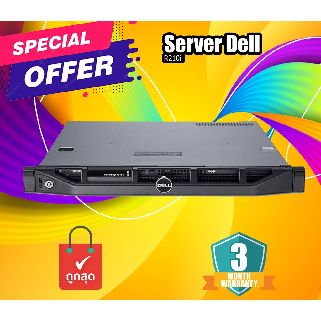 Server มือสอง DDell PowerEdge R210ii CPU G440 Ram8GB HDD320GB ประกัน ...