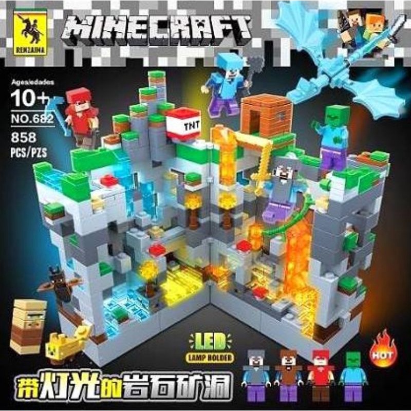 ตัวต่อ มายคราฟ 858 ชิ้น 915 ชิ้น minecraft building blocks | Shopee ...