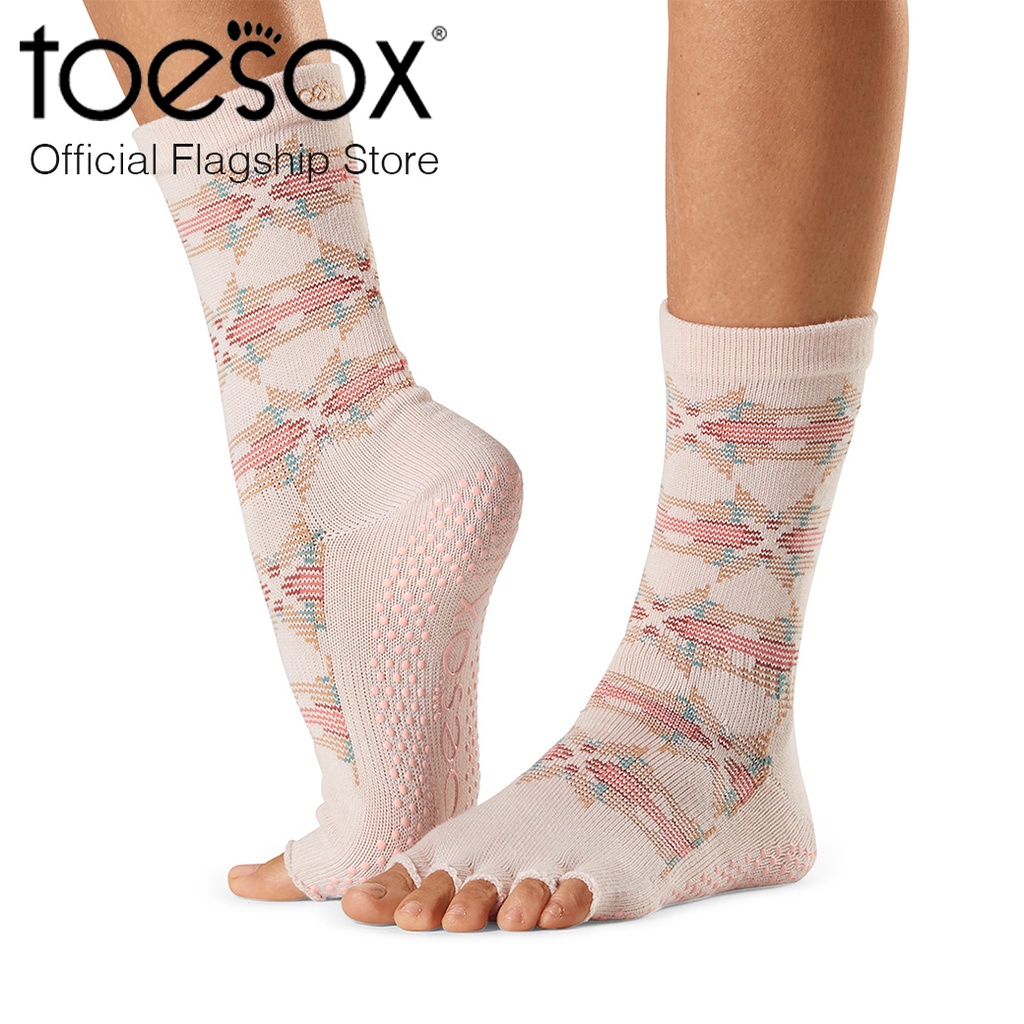 ToeSox Grip Half Toe Crew โทซอคส์ ถุงเท้ากันลื่นเปิดนิ้วเท้า พิลาทิส ...