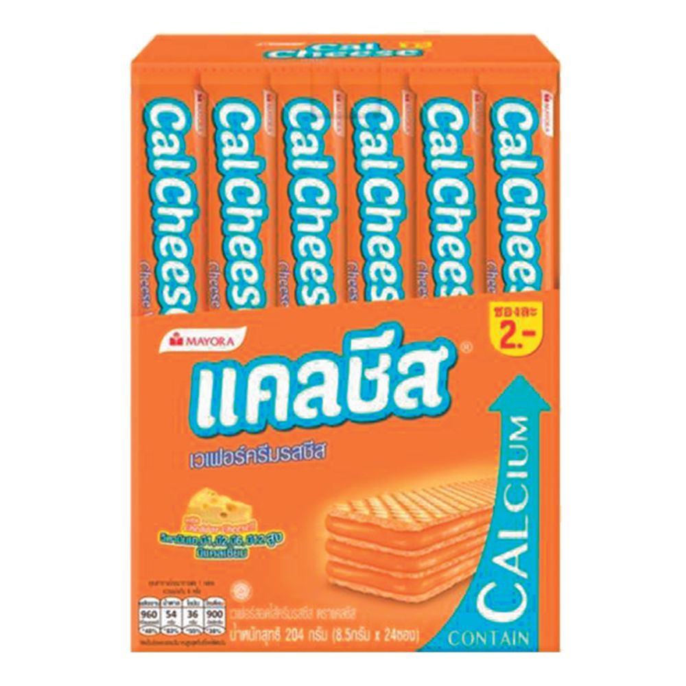 แคลชีส เวเฟอร์ 8.5 กรัม (24 ชิ้น) Cal Cheese 8.5g Wafer (24 Pieces ...