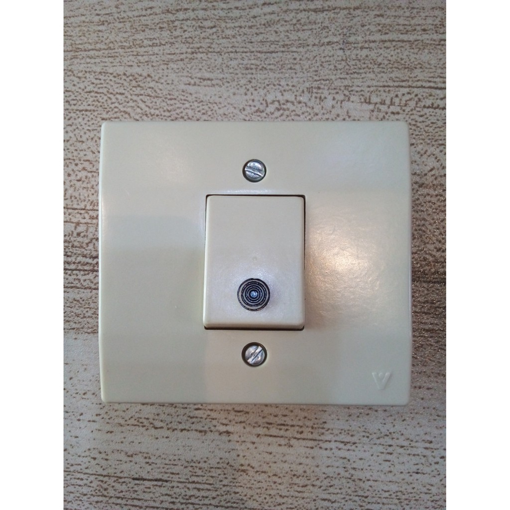 Veto สวิตส์ กระดิ่ง ฝัง ใหญ่ 2 สาย รุ่น Oscar 5000 10A 250V สีครีม ...