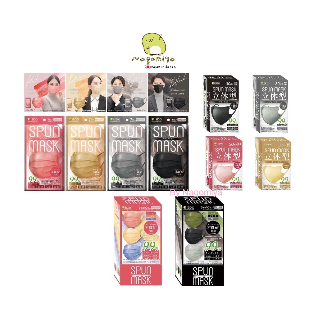 SPUN Mask 3D COLORFUL, Monotone หน้ากากญี่ปุ่น หน้ากากกันฝุ่น สีสวย ...