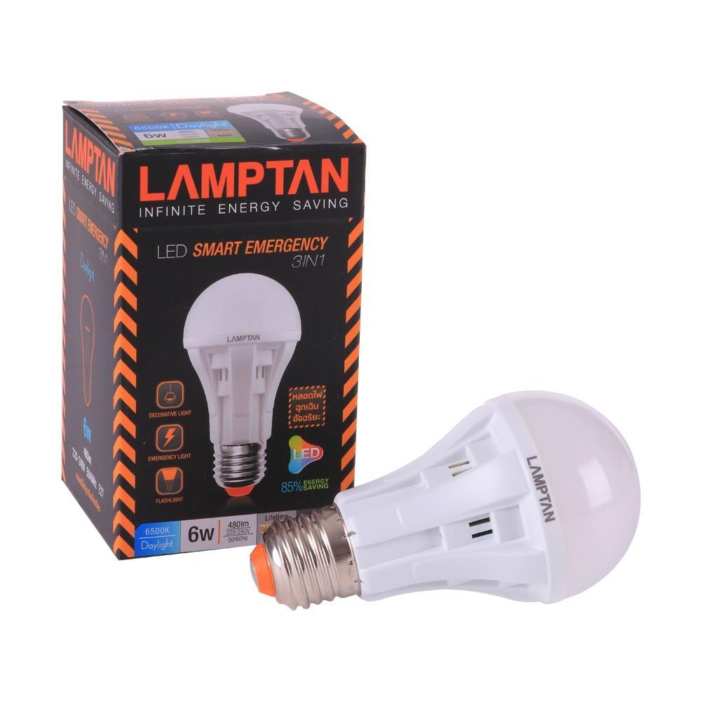หลอด LED LAMPTAN SMART EMERGENCY 6 วัตต์ E27 DAYLIGHT | Shopee Thailand