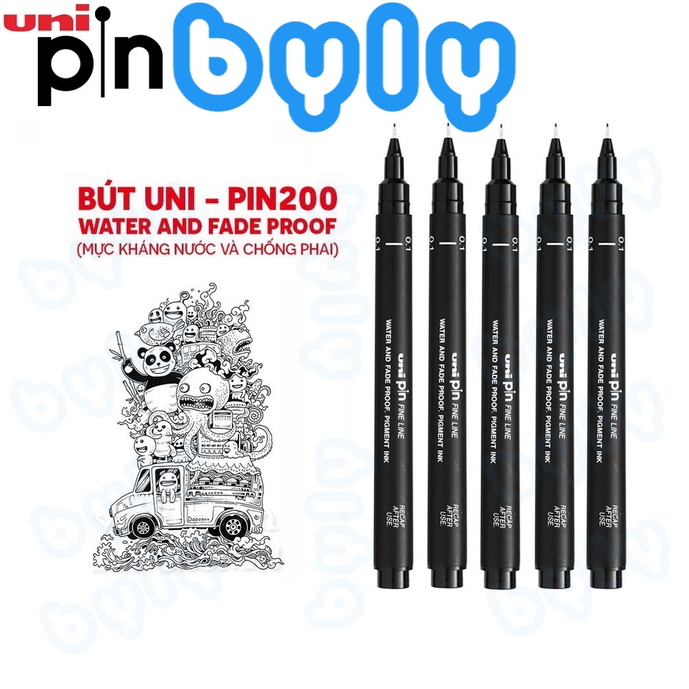 Uni Pin 200 ปากกาแนววาดและวาดเทคนิค สินค้าคุณภาพสูงของแท้ - ByLy Store ...