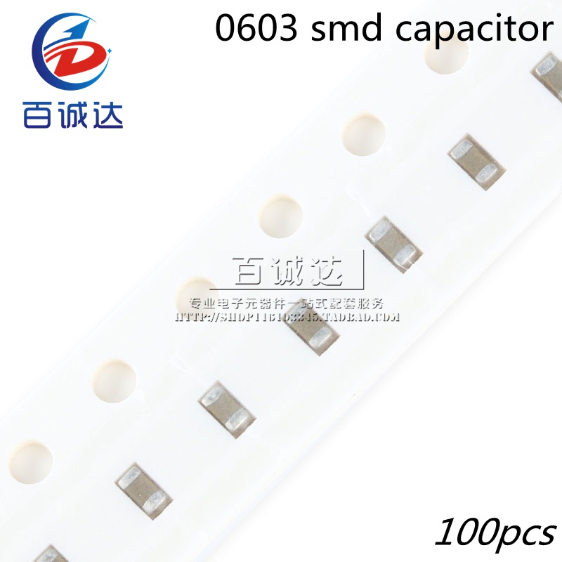 100PCS 0603 16/25/35V SMD ชิปตัวเก็บประจุเซรามิค 1PF 5PF 3PF 10PF 22PF ...