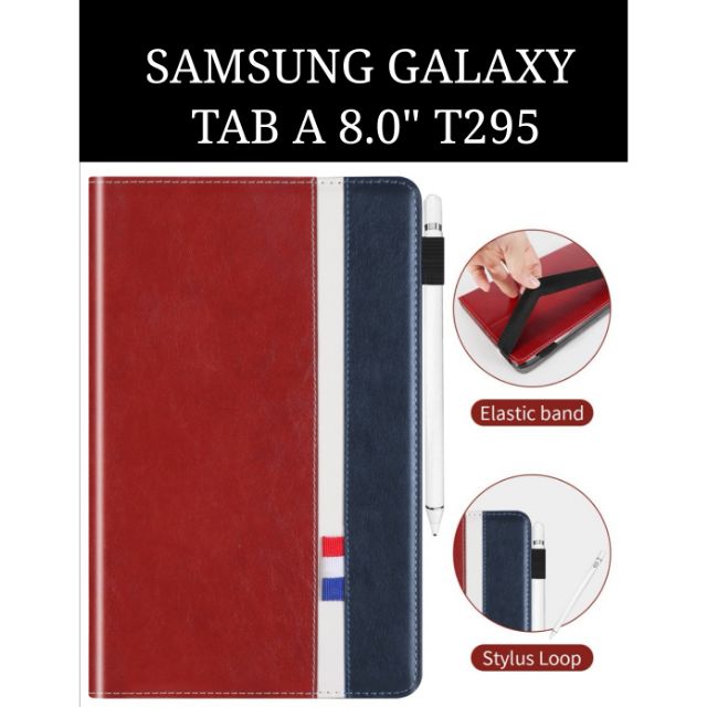 2020 SAMSUNG GALAXY TAB A 8.0" T295 T290 ฝาครอบแบบพลิกพร้อมขาตั้งและที่ ...