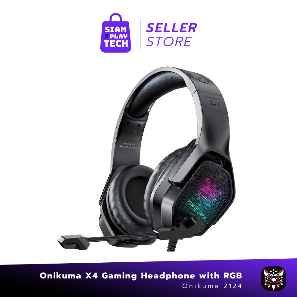 Onikuma X4 Gaming Headset หูฟังเกมมิ่ง ตัดเสียงรบกวน พร้อมไฟ RGB ...