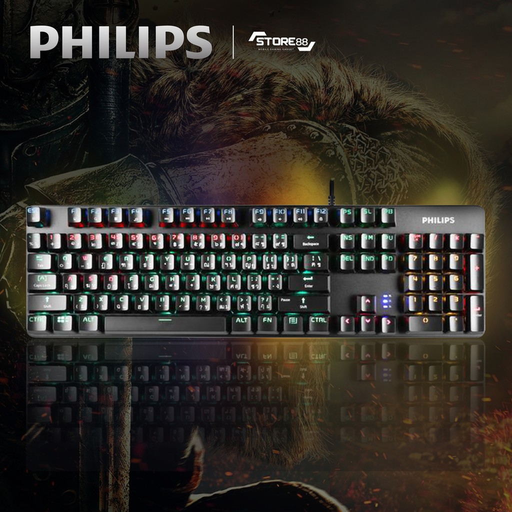 Philips SPK8401 [G7_071] คีย์บอร์ด มีไฟ Mechanical Blue Switch ...