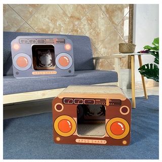 Scratcher☒Le ViewSonic Radio Cat Scratch Board ทรายแมวกล่องกระดาษลูกฟูก ...