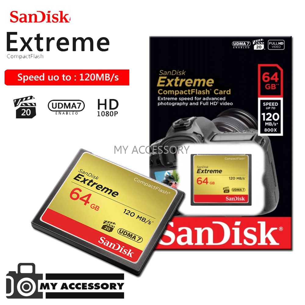 เมมโมรี่การ์ด SANDISK CF EXTREME 64GB 120/800X ของแท้ รับประกันศูนย์ | Shopee Thailand