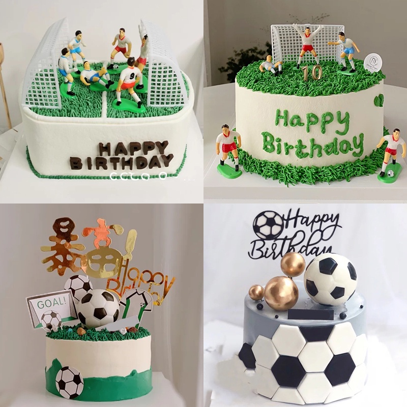 8-piece/set football game cake top DIY children's birthday party cake ...