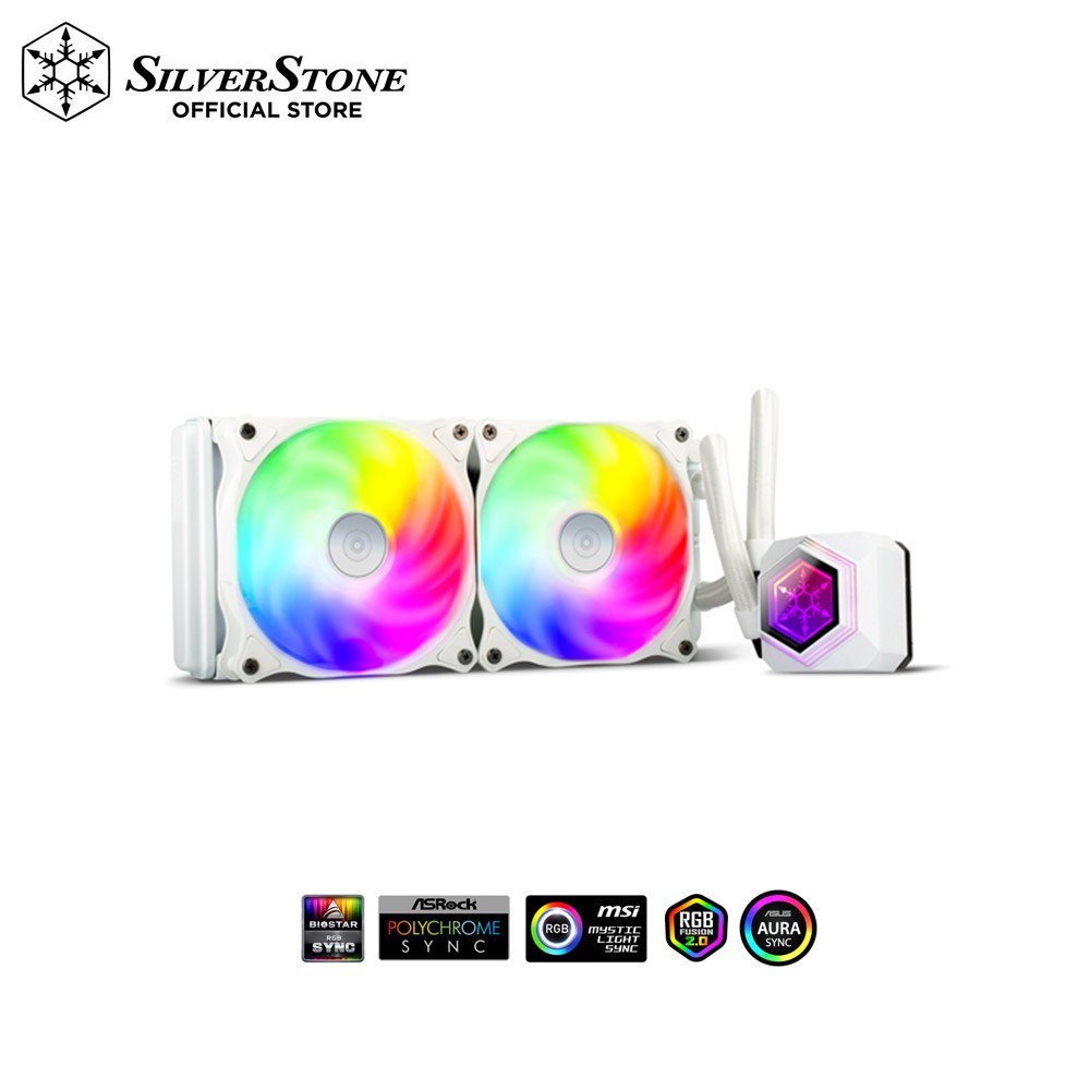 SILVERSTONE PERMAFROST PF240 ARGB CPU COOLING AIO - WHITE | Shopee Thailand