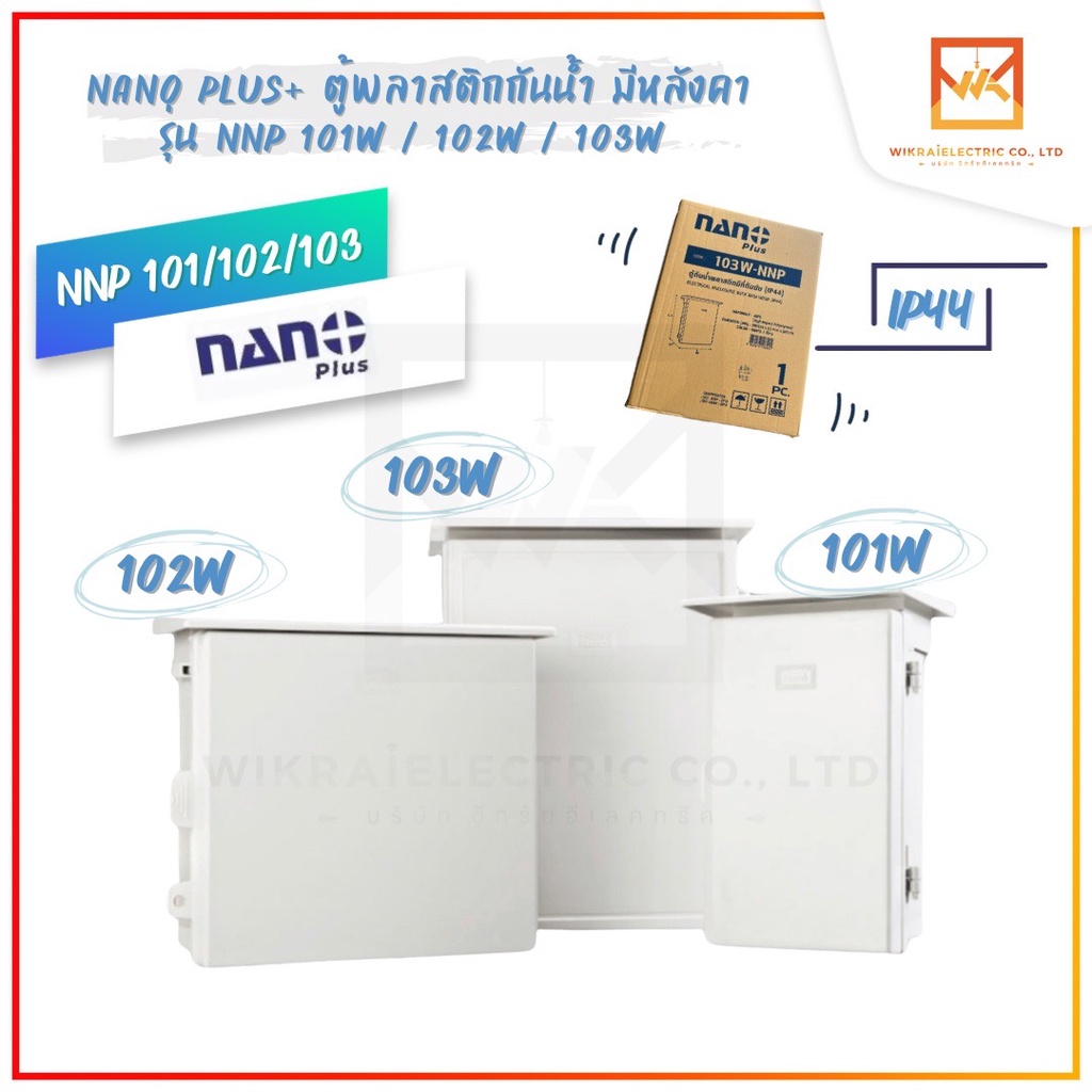 NANO ตู้กันน้ำ HIPS เบอร์1 2 และ 3 ตู้พลาสติก ตู้พลาสติกกันน้ำ ตู้ไฟกัน ...