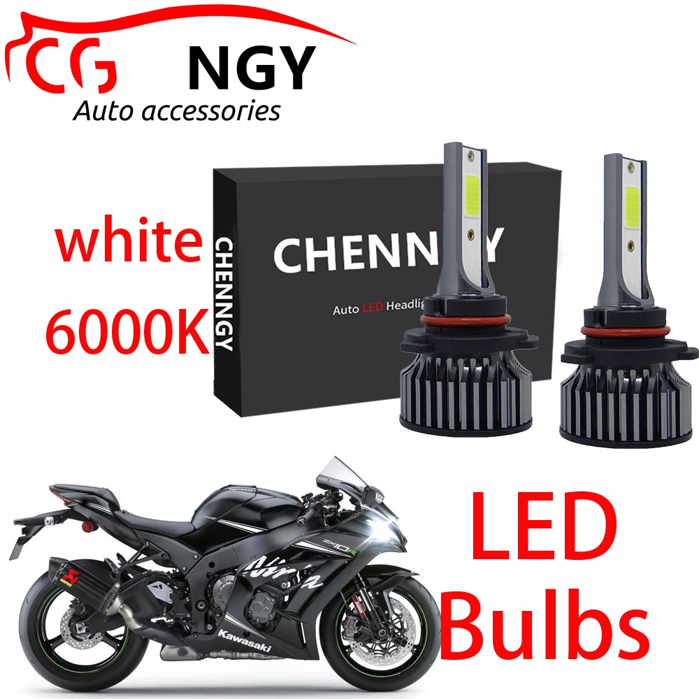 หลอดไฟหน้า LED สีขาว สําหรับ Kawasaki ZX10 ZX10R 2011-2016 2017 2018 ...