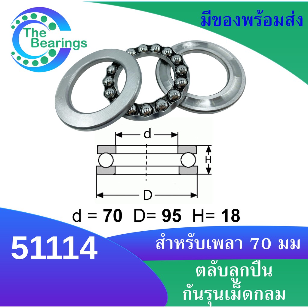 51111 51112 51113 51114 51115 51116 51117 51118 ตลับลูกปืนกันรุน อะไหล่ ...