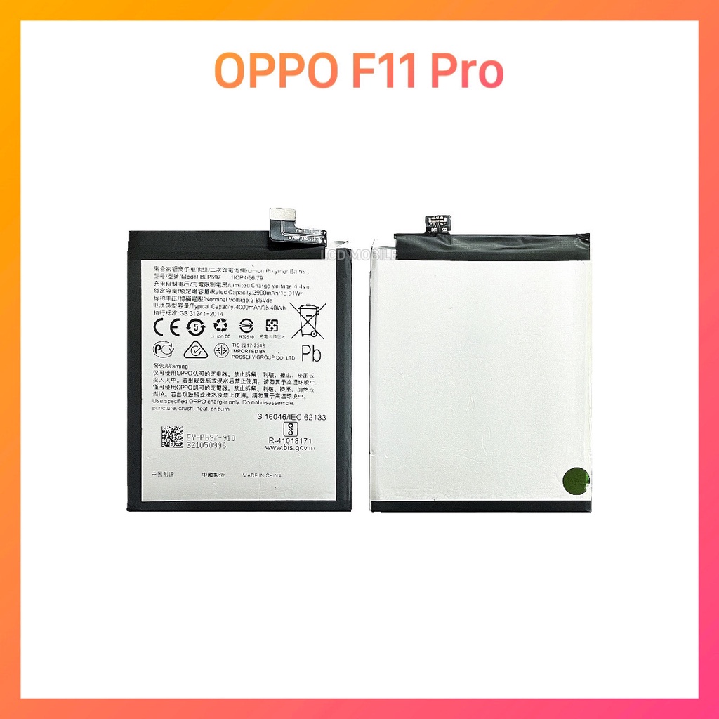 แบตเตอรี่ | OPPO F11 Pro | BLP697 | Phone Battery | LCD MOBILE | Shopee ...