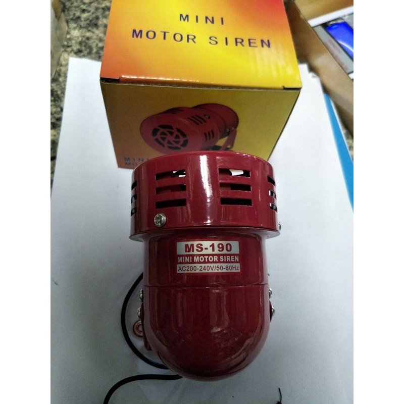 MS-190 มินิมอเตอร์ไซเรนความดัง 114 dB ไซเรนหวอเสียงเตือน AC220V สินค้า ...