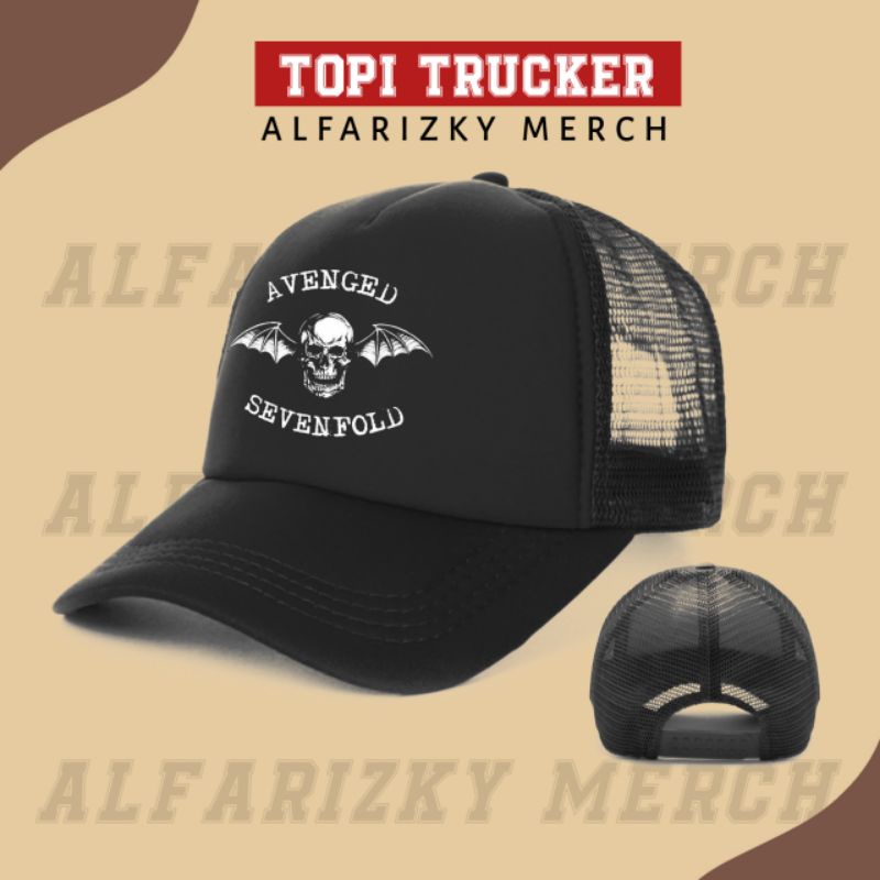Avenged Sevenfold A7x Trucker Mesh Distro Hat for Adult Men | Shopee ...