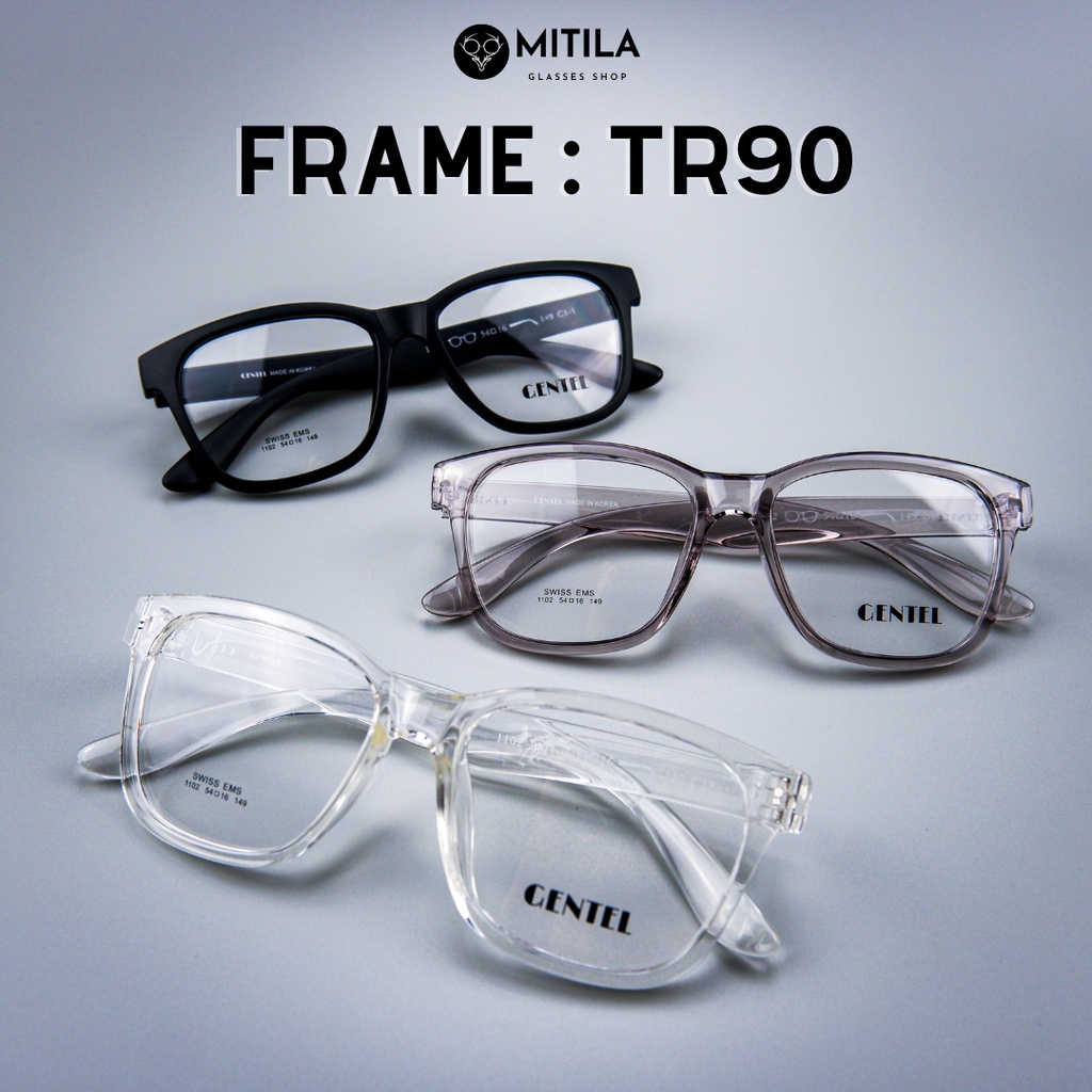 กรอบแว่นตา GENTEL ของแท้ 100% TR90 เบา, เหนียว, ยืดหยุ่นสูง มีบริการตัดเลนส์สายตา ตัดแว่นตา ตัด ...